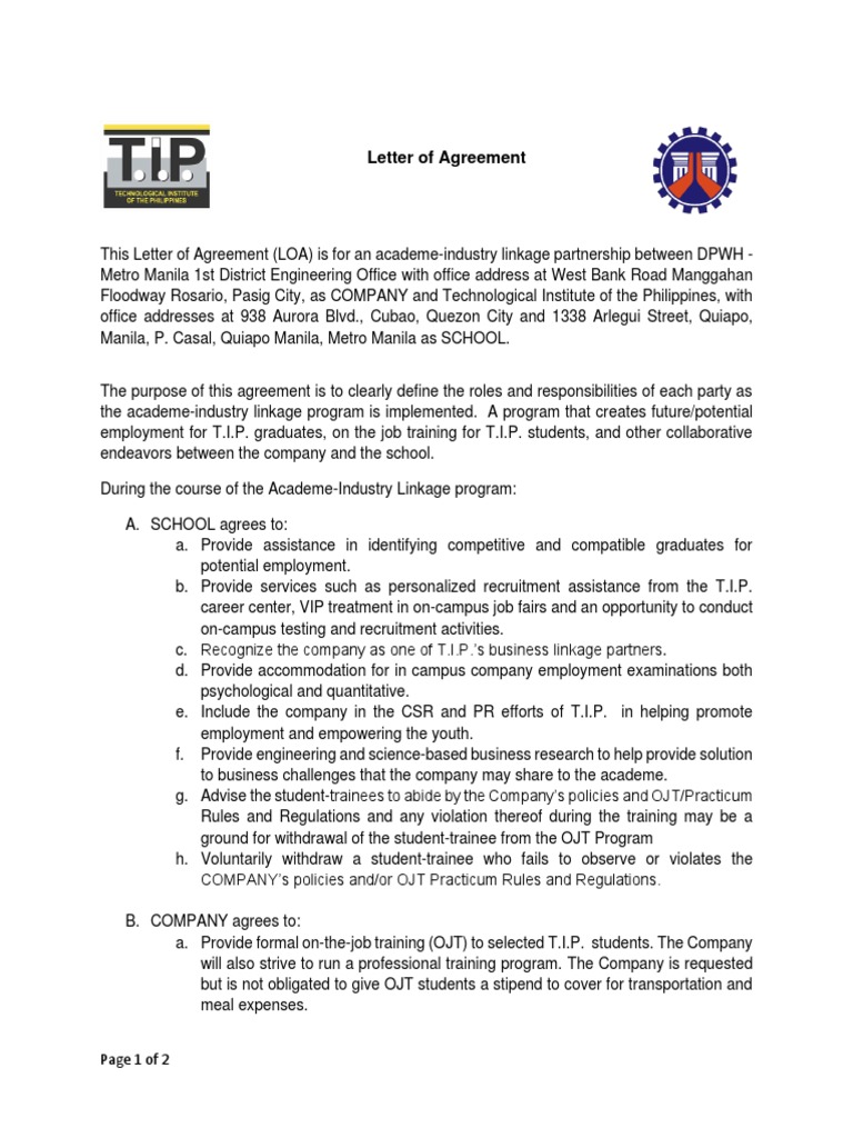 LOA DPWH Metro Manila 1st District Engineering Office | PDF | Metro ...