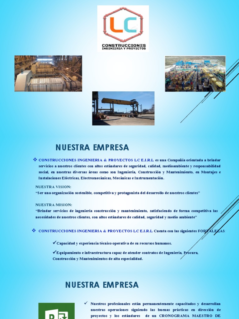 Brochure 2023 Construcciones Ingenieria & Proyectos LC | PDF ...