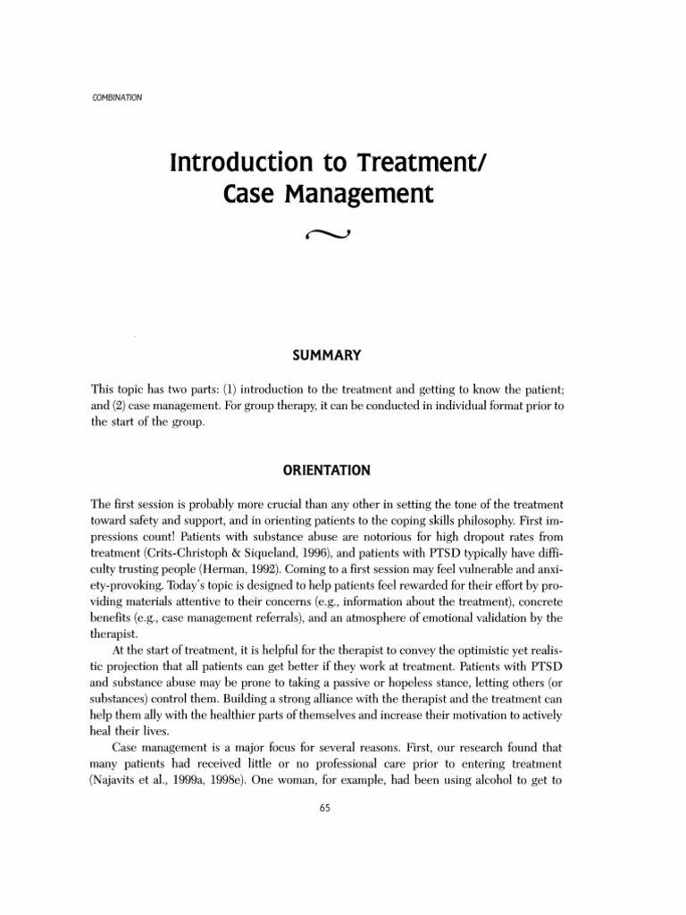 Introduction to Seeking Safety Treatment | PDF | Psychotherapy | Therapy