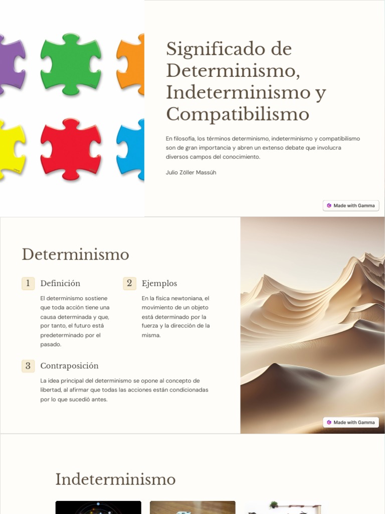 Significado de Determinismo Indeterminismo y Compatibilismo | PDF ...