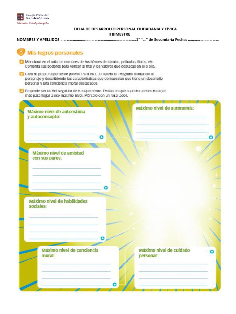 Ficha de Trabajo-Mis Logros Personales | PDF