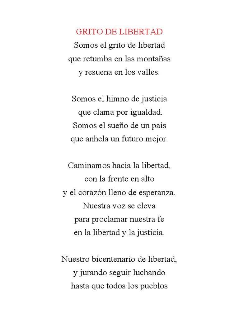 Grito de Libertad - Poesia | PDF
