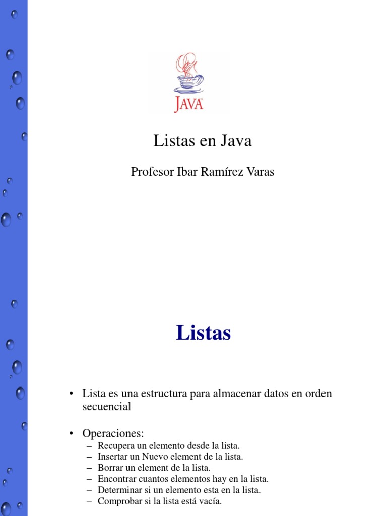 Listas en Java 17-01-2023 | PDF | Cola (tipo de datos abstractos ...