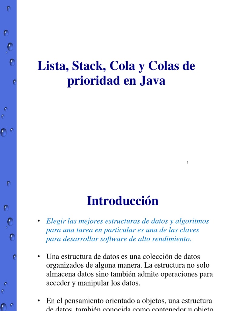 Lista, Stack, Cola | PDF | Cola (tipo de datos abstractos) | Java (lenguaje de programación)