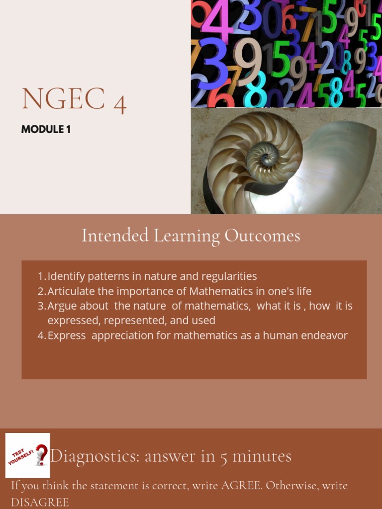 Module - 1 - Mathematics in Our World | PDF | Mathematics | Pattern