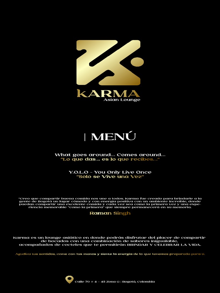Menú Asiático de Karma en Bogotá | PDF | Bola de masa hervida | Curry