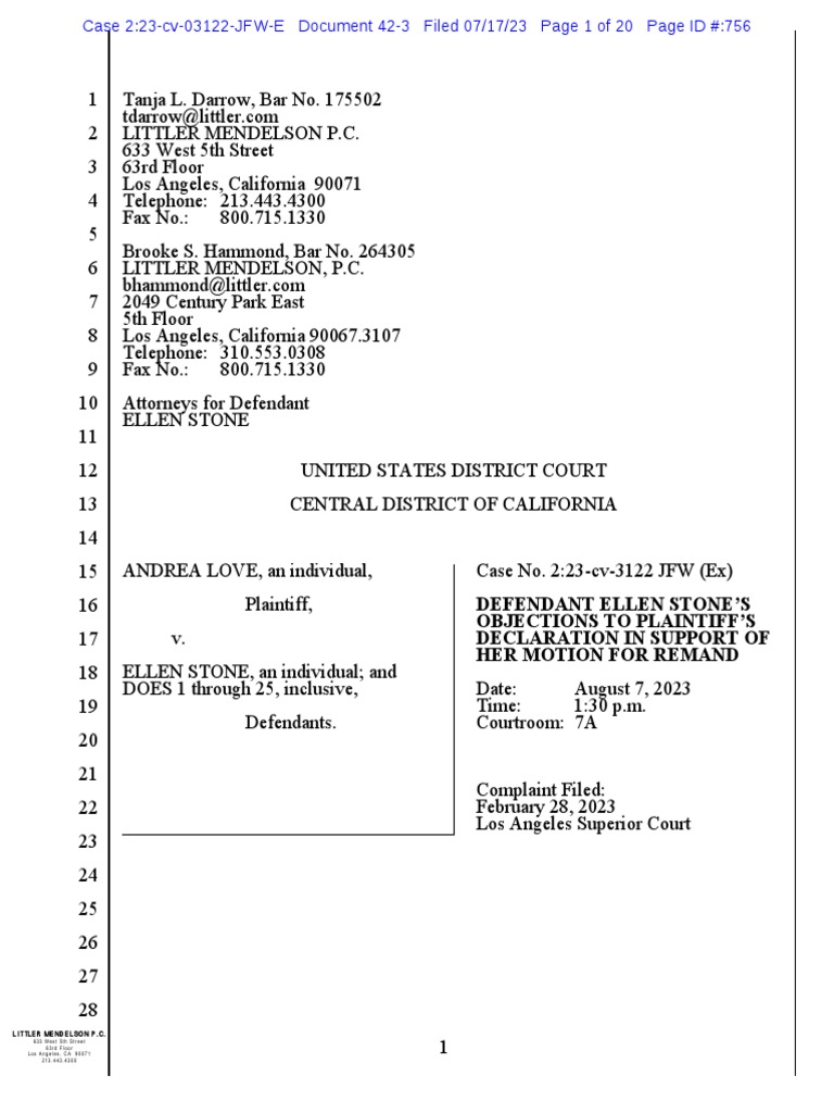 Opposition To Motion For Remand | PDF | Hearsay | Evidence (Law)