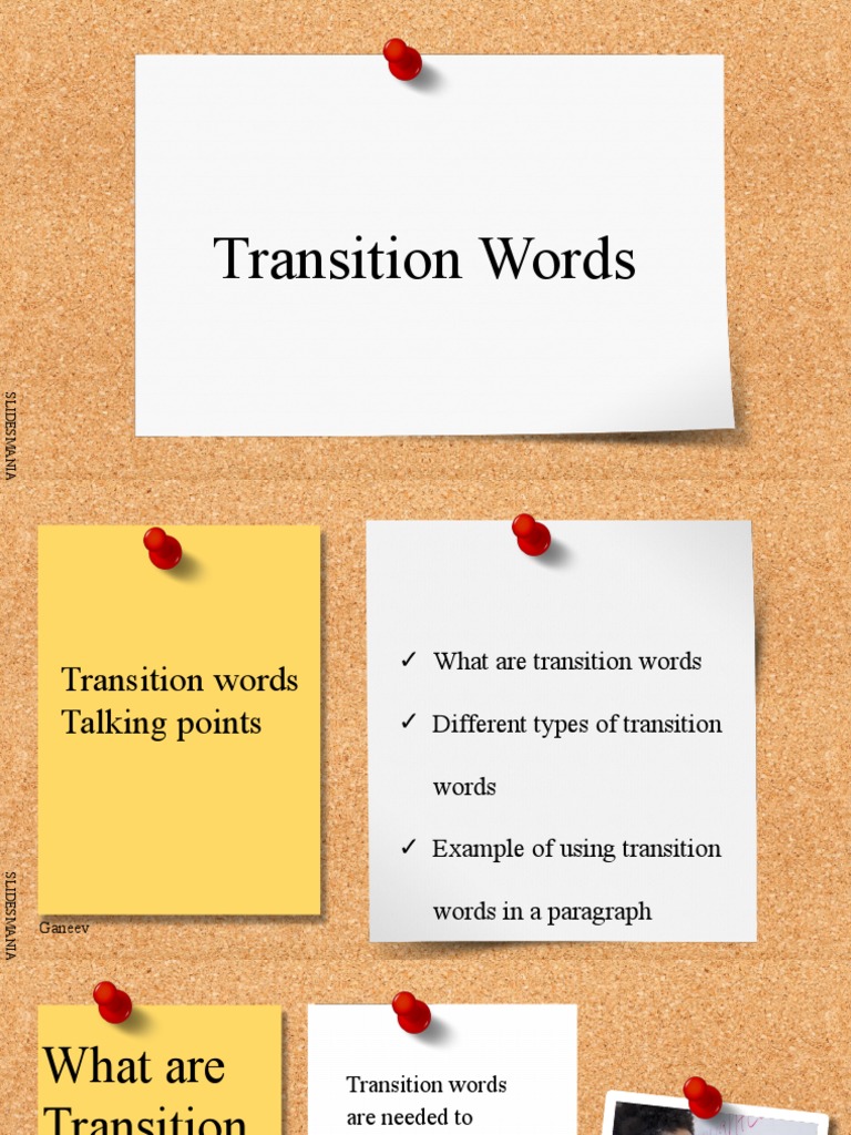 Transition Words Powerpoint | PDF
