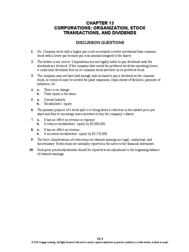 WRD 27e SM 13 Final | PDF | Retained Earnings | Equity (Finance)