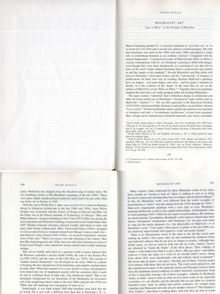 Diane Scillia - Less Is More or The Paradox of Boredom | PDF ...