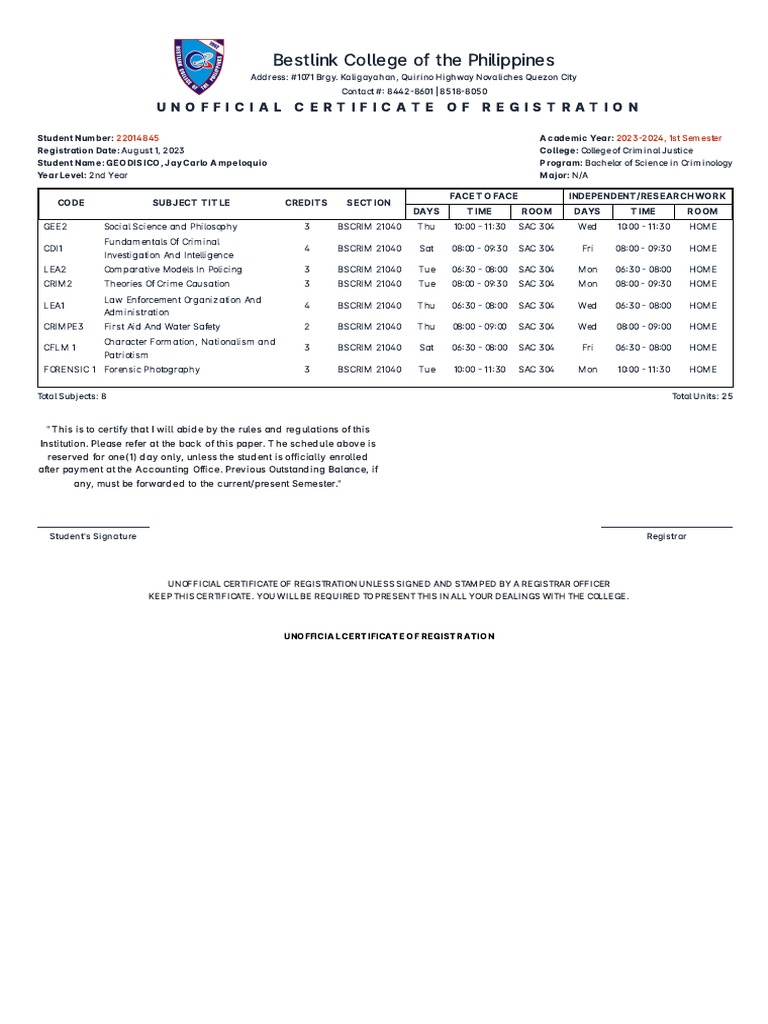 Bestlink College of The Philippines Student Management System 2 | PDF ...