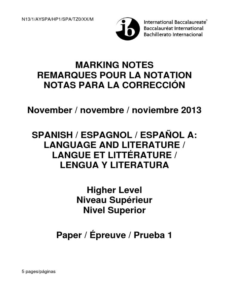 Spanish A Language and Literature HL Paper 1 Ms | PDF | Poesía ...