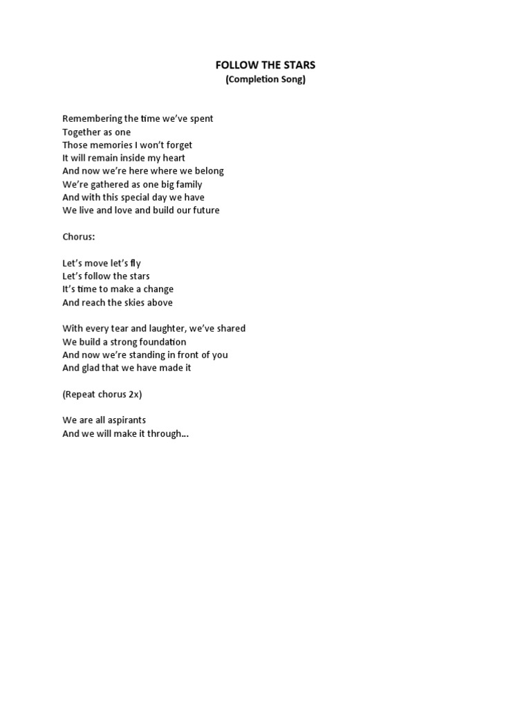 Follow The Stars | PDF