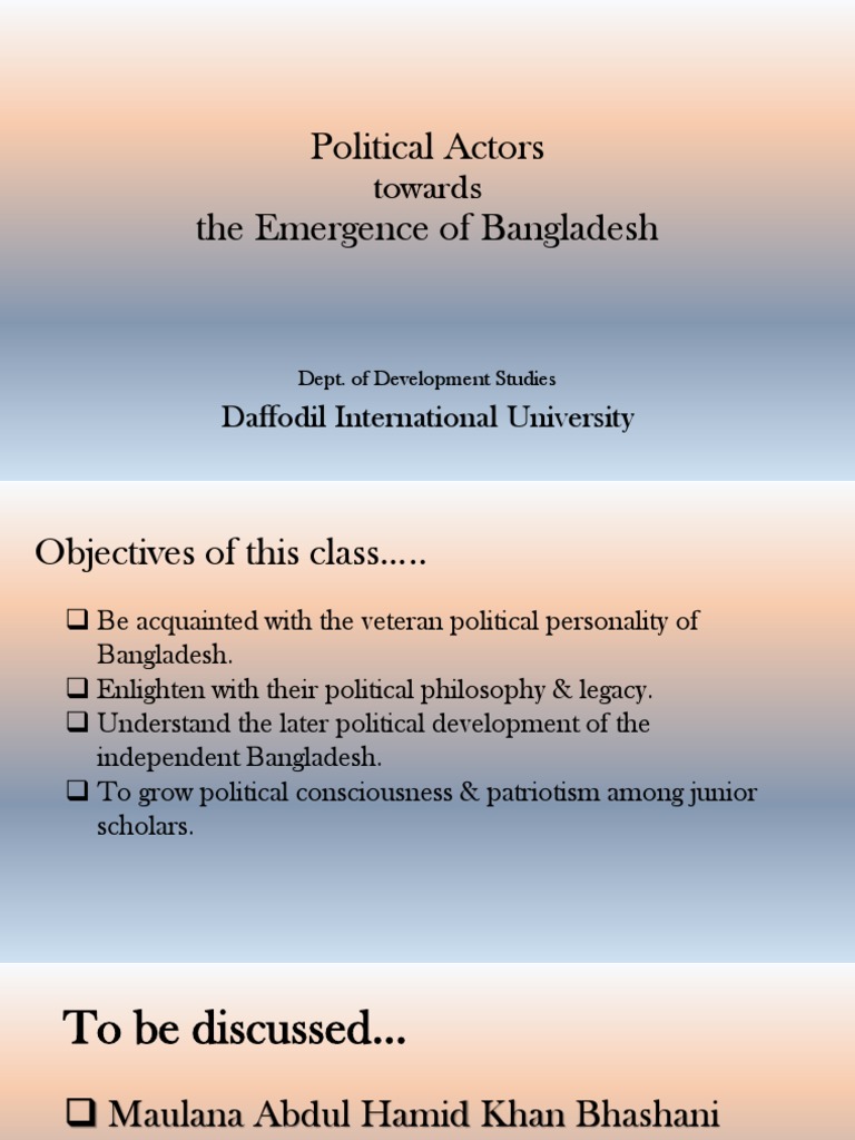 Political Actors | PDF | Bangladesh | Pakistan