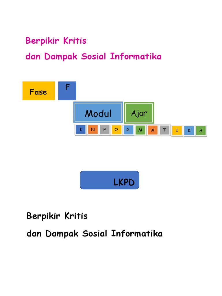 LKPD Berpikir Kritis Informatika | PDF