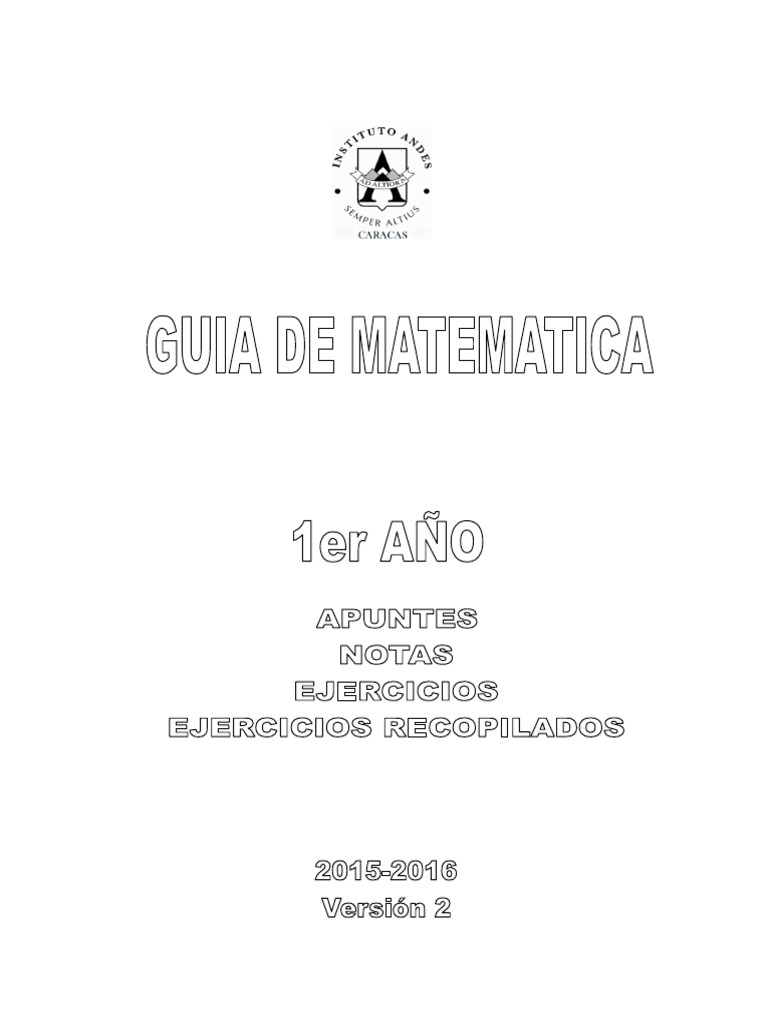 Guia de Matematica 2015-2016 | PDF
