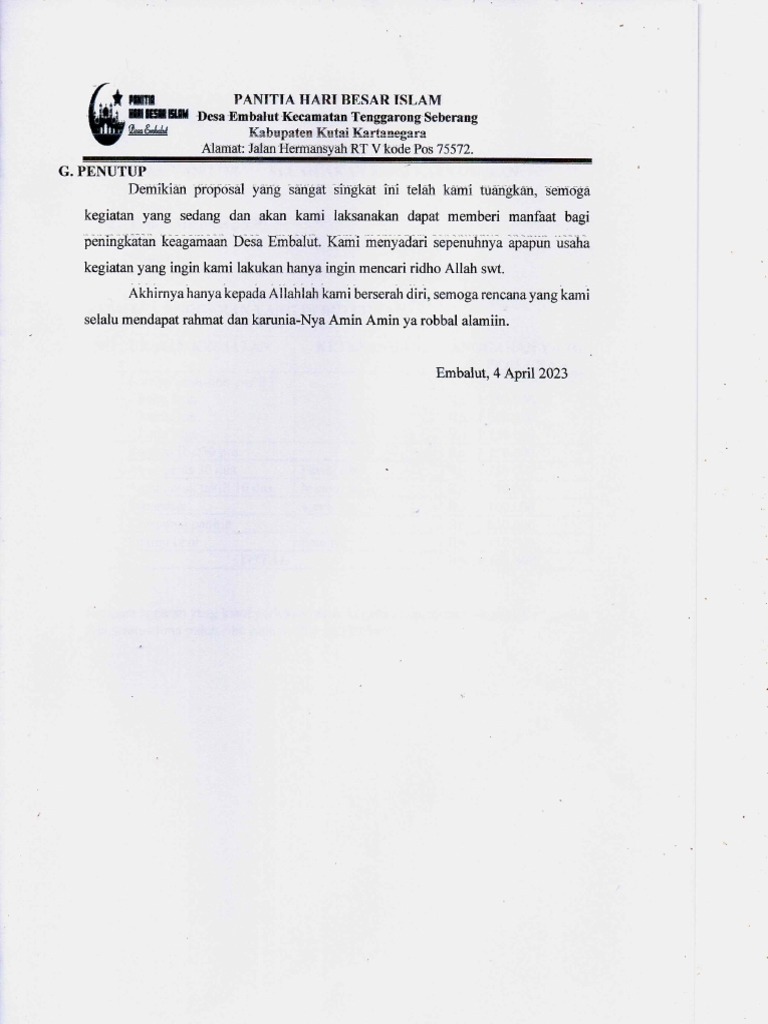 Proposal Semarak Ramadhan Pawai Obor 1444 H0004 | PDF