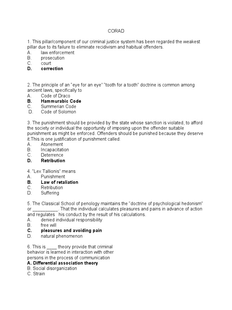 Corad Q and A | PDF | Pardon | Probation