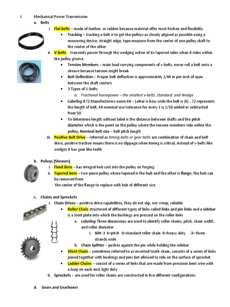 Mechanical Power Transmission | PDF | Belt (Mechanical) | Gear