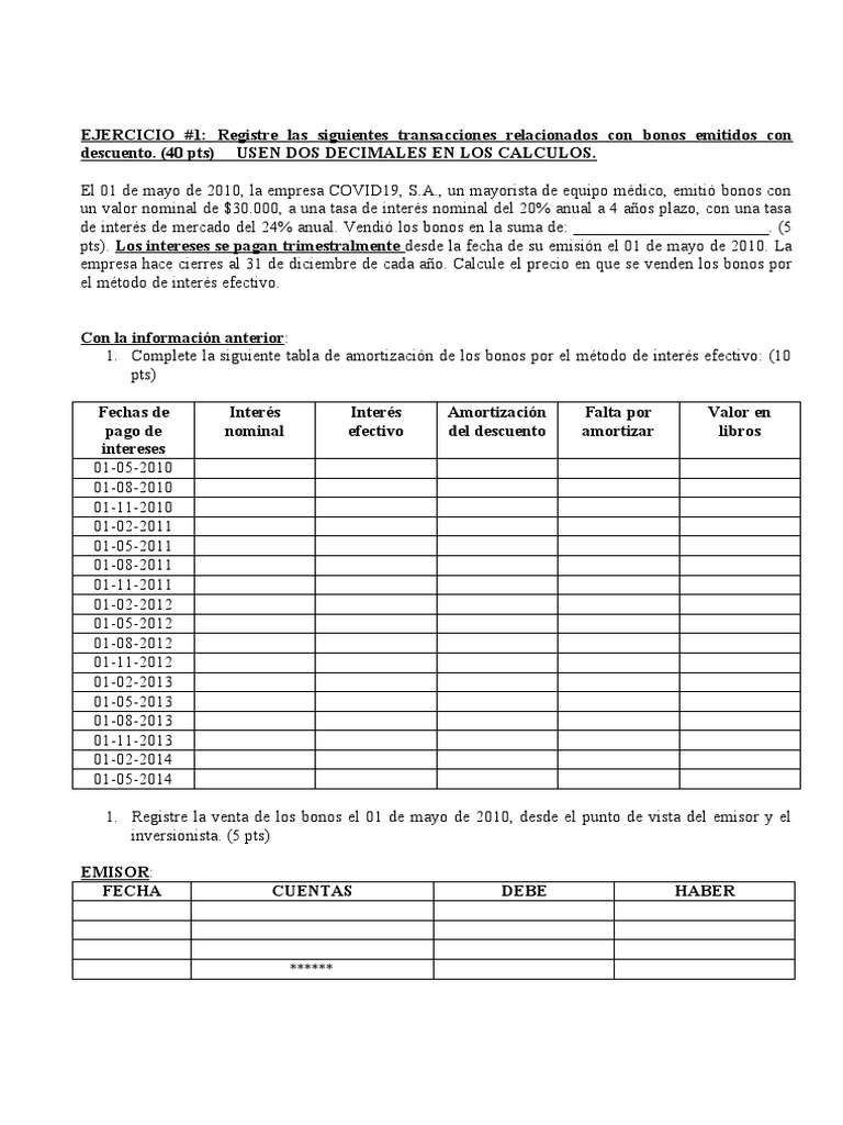 Registro de Transacciones de Bonos | PDF | Bonos (Finanzas) | Interés