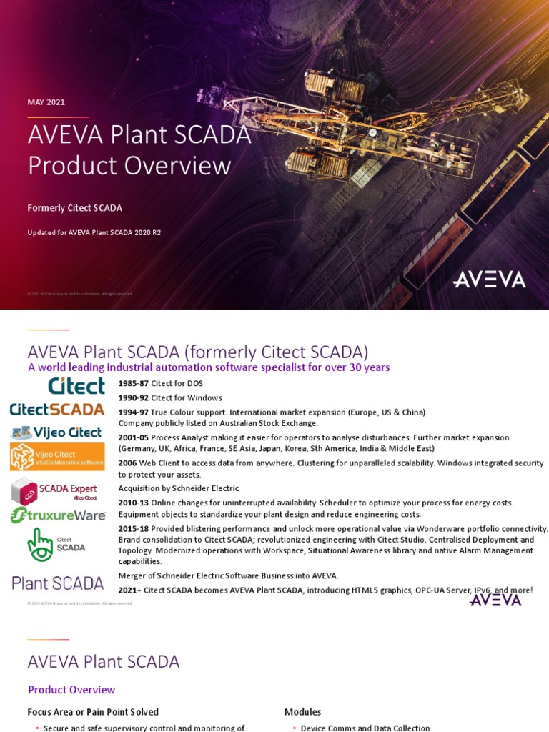 Presentation Aveva Plant Scada Product Overview | PDF | Scada | Programmable Logic Controller