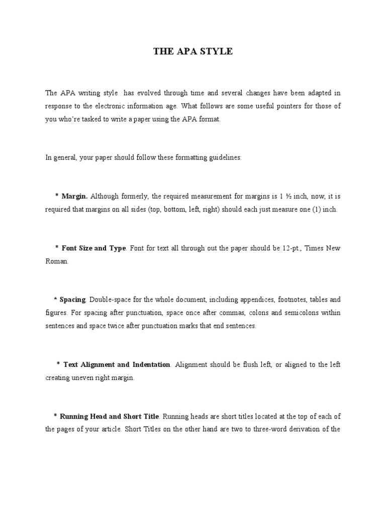 The Apa Style | PDF | Citation | Punctuation