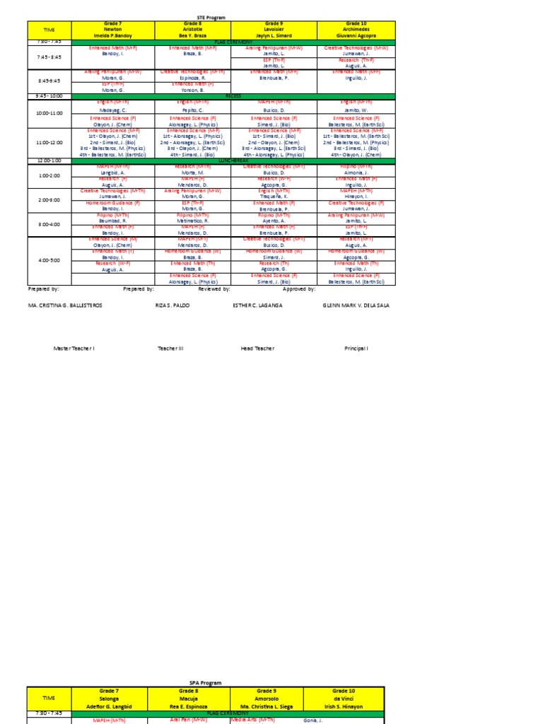Class Progam 2023 2024 GRAND FINAL | PDF | Science