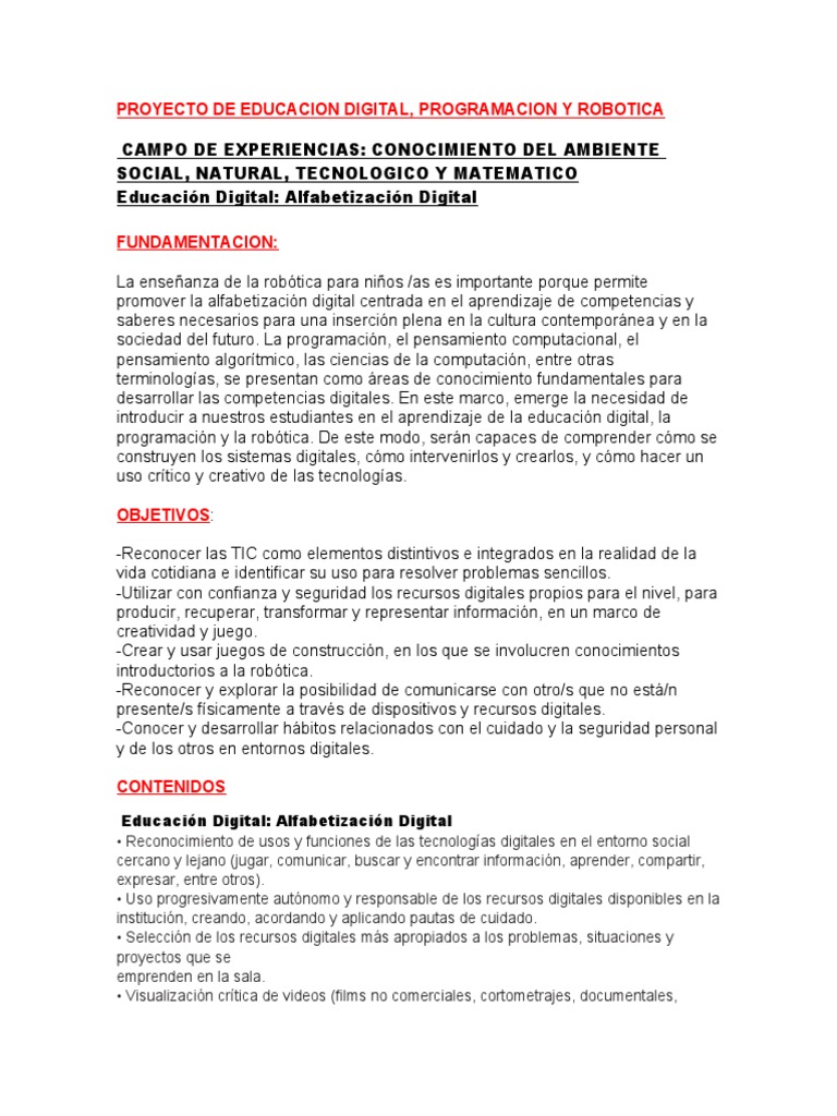 Proyecto Tic | PDF | Robot | Robótica