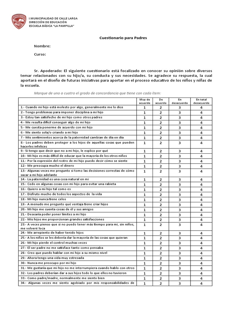 PCRI para Padres | PDF