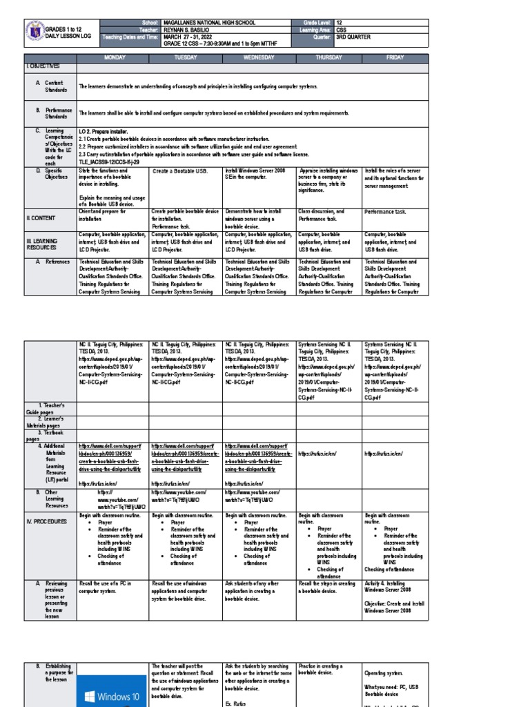 DLL CSS G12 Q3 Bootable | PDF | Usb Flash Drive | Booting