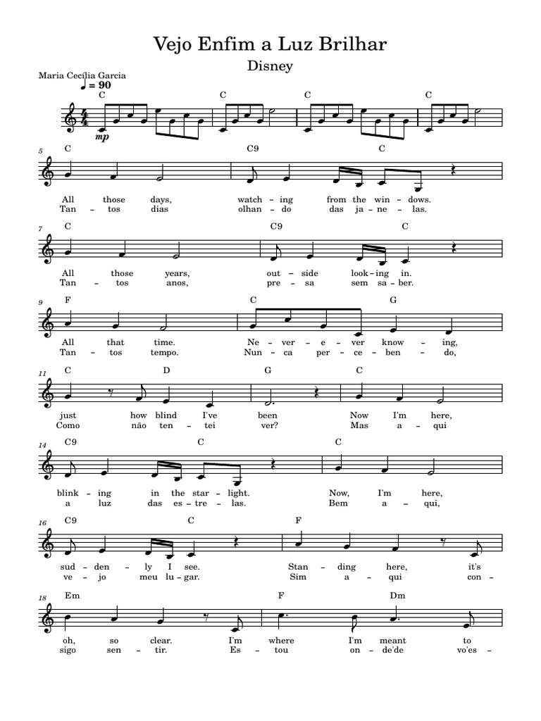 Enrolados - Vejo Enfim A Luz Brilhar Misc Soundtrack | PDF