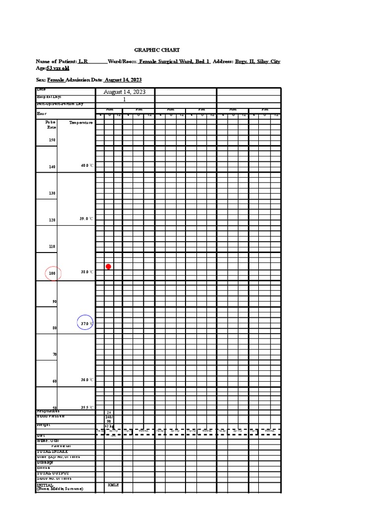 Patient Vital Signs and Intake Chart | PDF