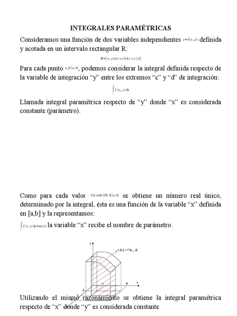 Integrales Paramétricas y Doble | PDF | Integral | Álgebra