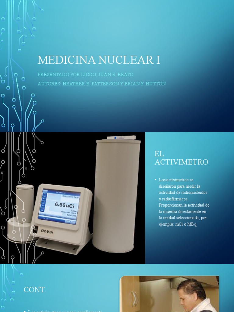 Equipos Utilizados en Medicina Nuclear 1 | PDF | Desintegración radioactiva | Radionúclido