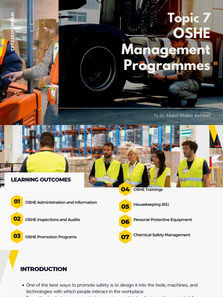 TPT552 TOPIC 7 OSH Programme | PDF | Occupational Safety And Health ...