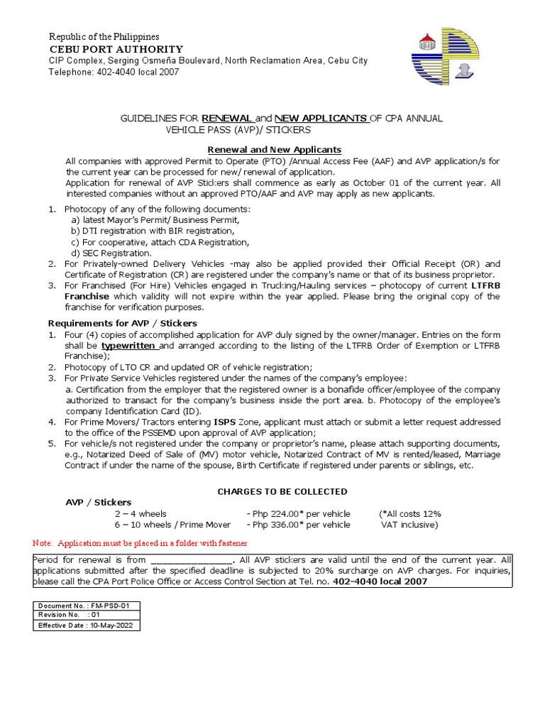 NEW AVP List of Requirements | PDF | Government