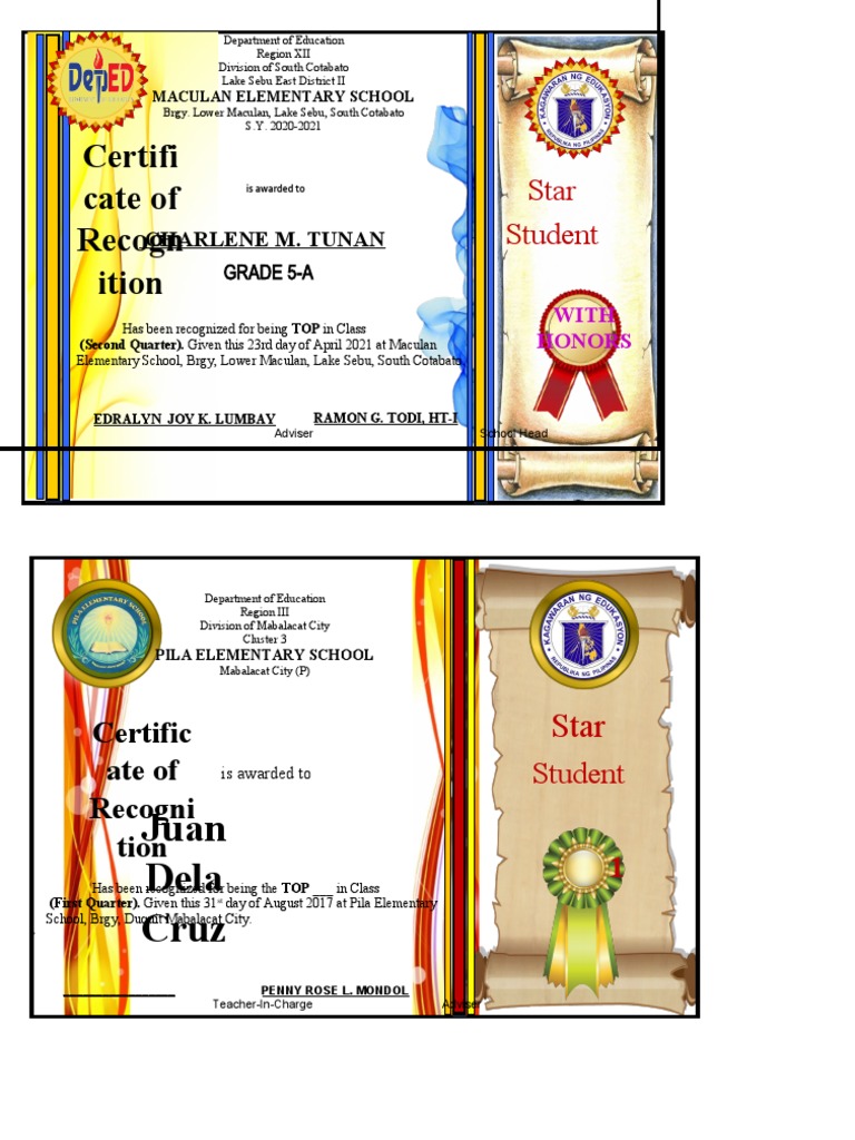 Award Certificates EDITABLE | PDF