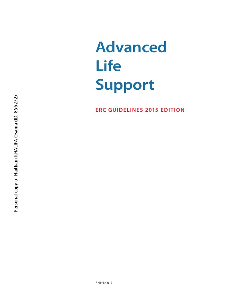 Advanced Life Support ERC Guidelines 2015 Edition (Carsten Lott (Lead ...