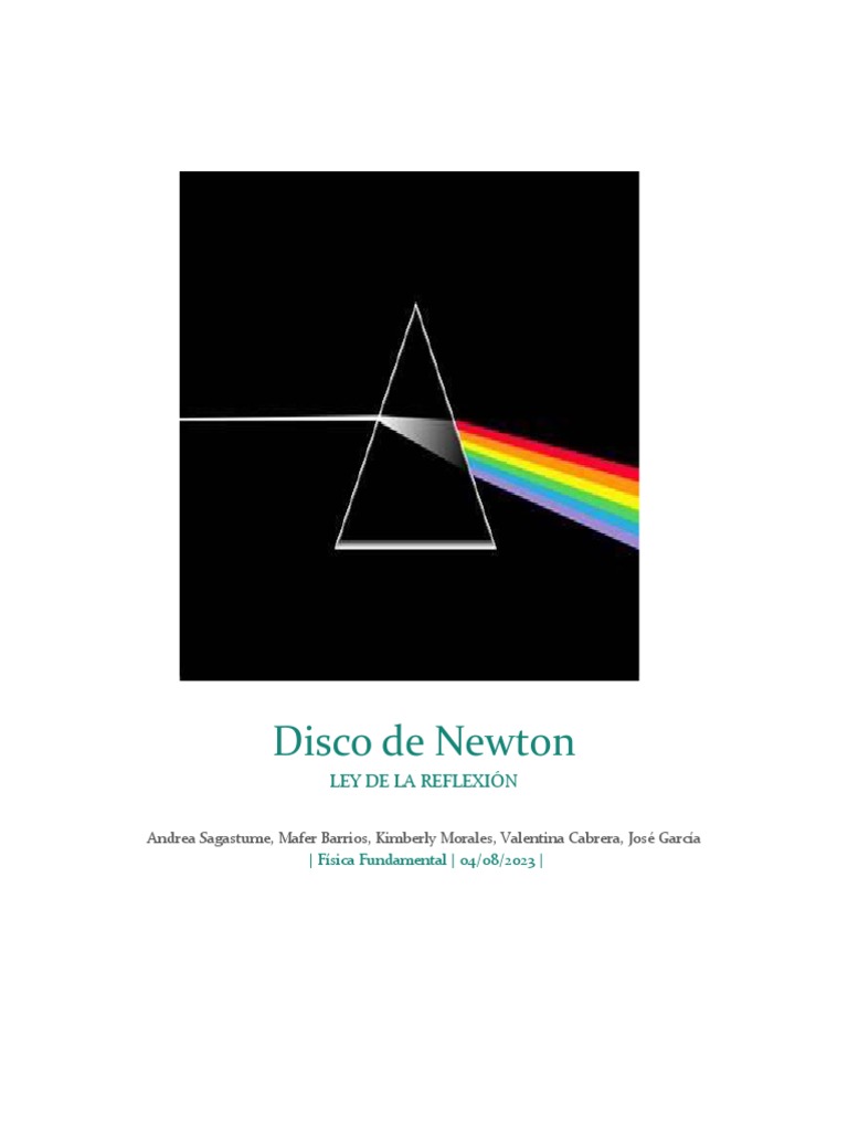 Disco de Newton | PDF | Reflexión (Física) | Óptica