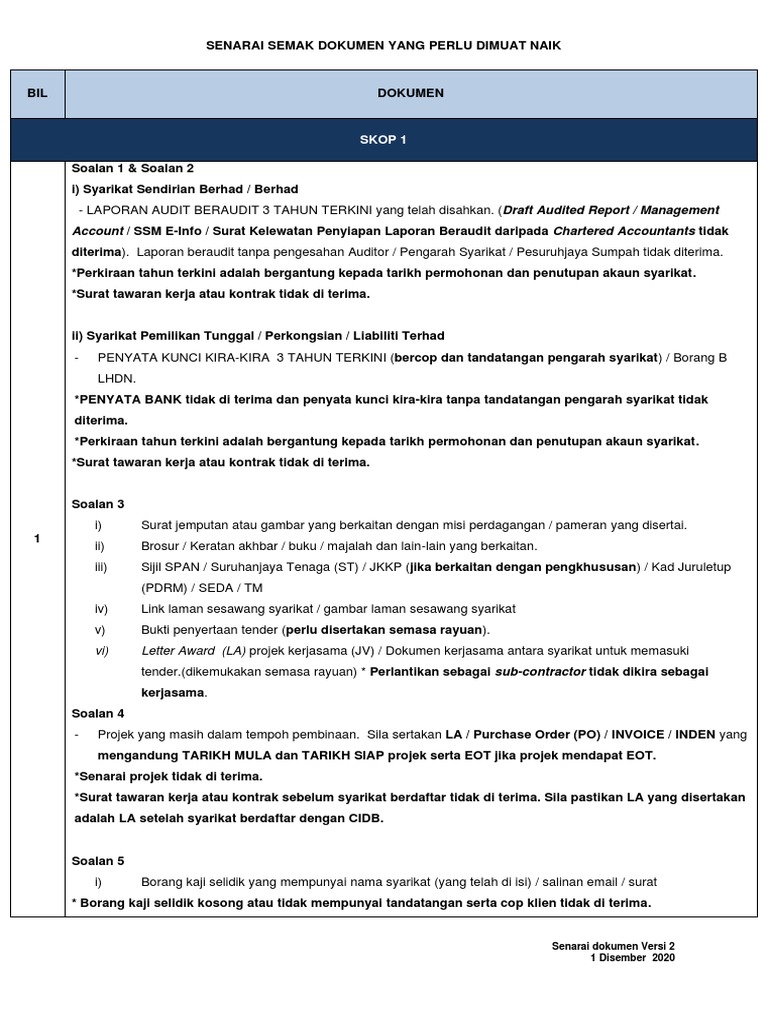 SCORE Checklist | PDF