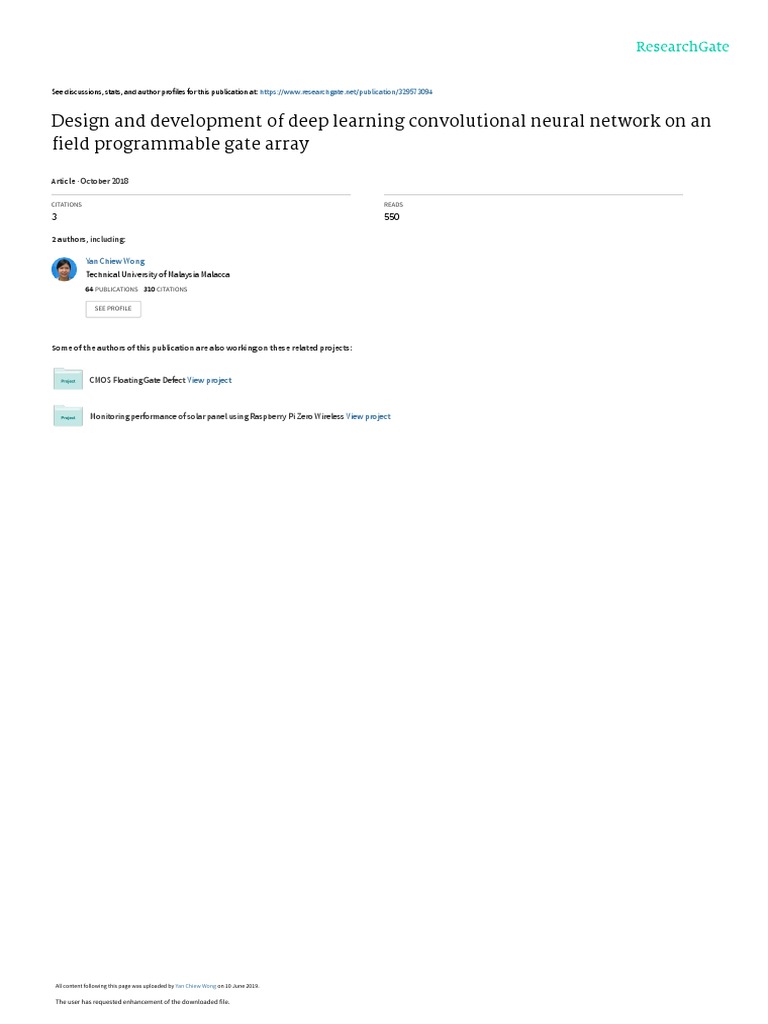 JTECCNN | PDF | Deep Learning | Field Programmable Gate Array