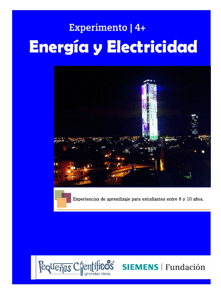 Cartilla Energía y Electricidad 8-10 Años | PDF | Corriente eléctrica ...