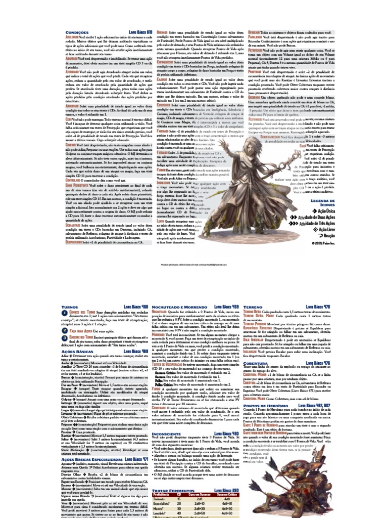 Pathfinder 2e - Resumo de Regras | PDF | Voo | Vida