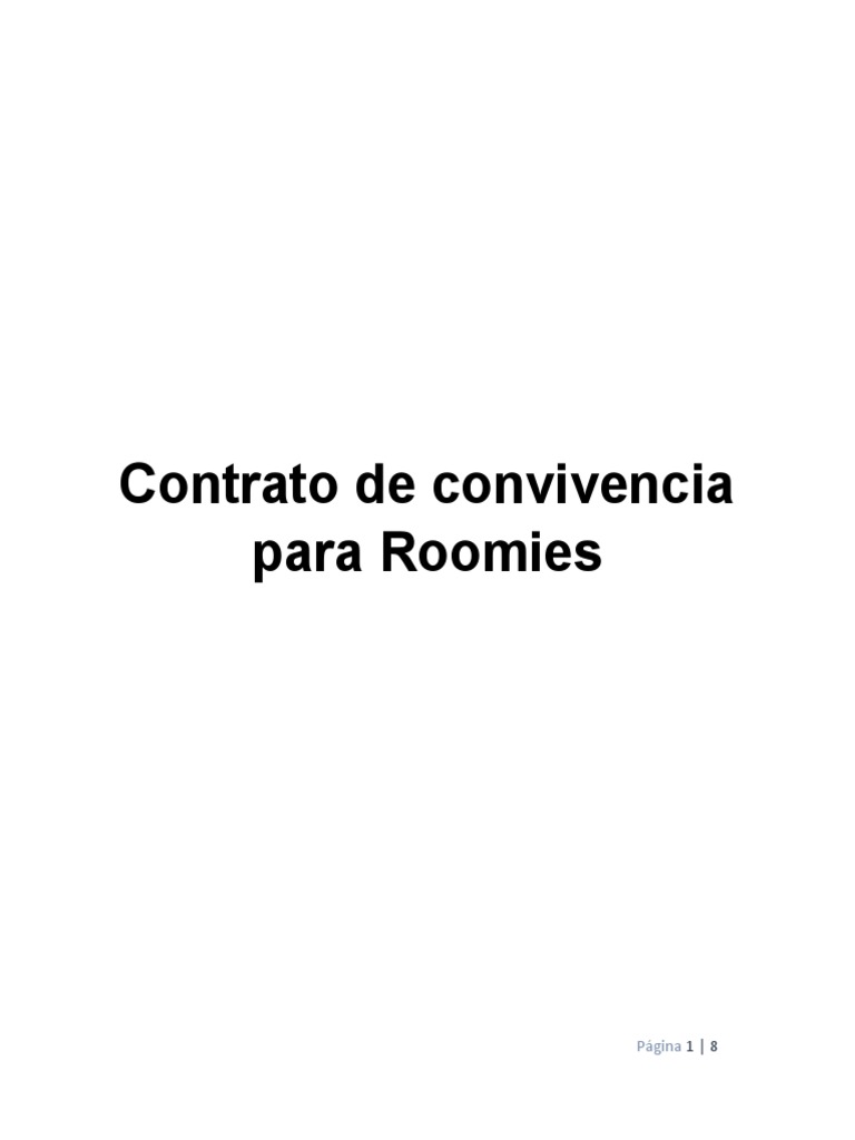 Contrato de Convivencia para Roomies | PDF | Multa (pena)