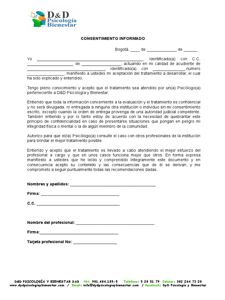 Consentimiento Menor de Edad | PDF