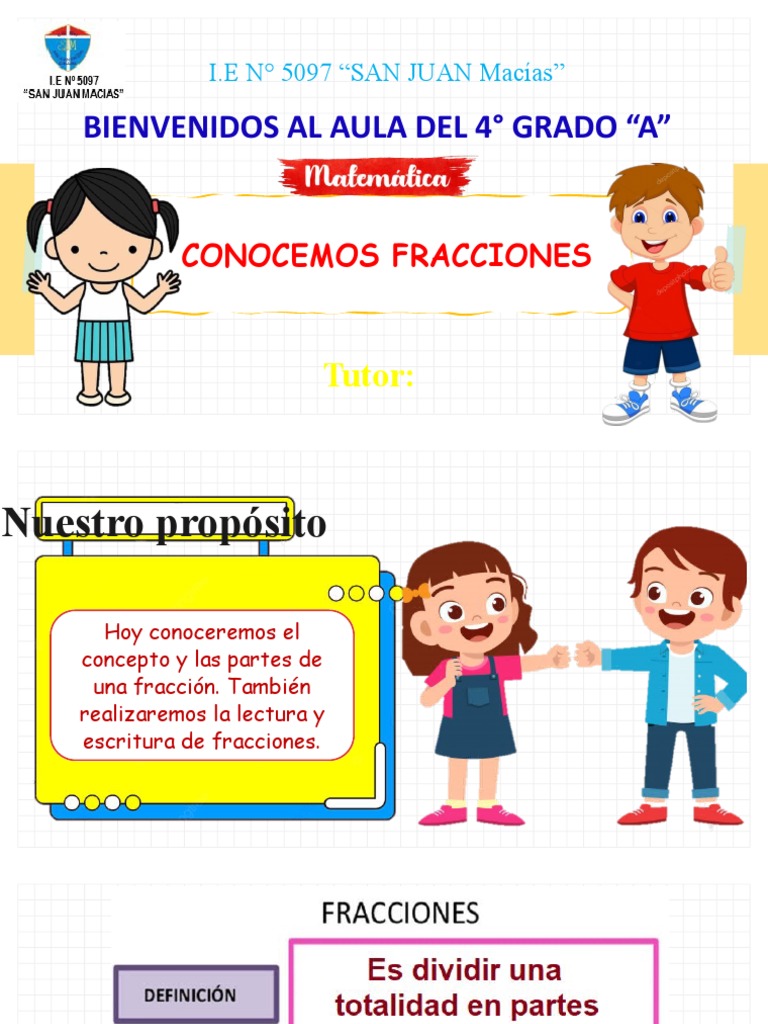 Conociendo las Fracciones en 4° Grado | PDF | Relaciones personales ...