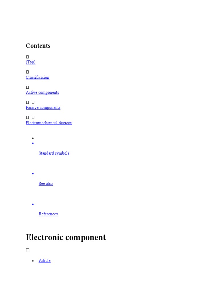 Electronic Component | PDF | Electronic Component | Passivity (Engineering)