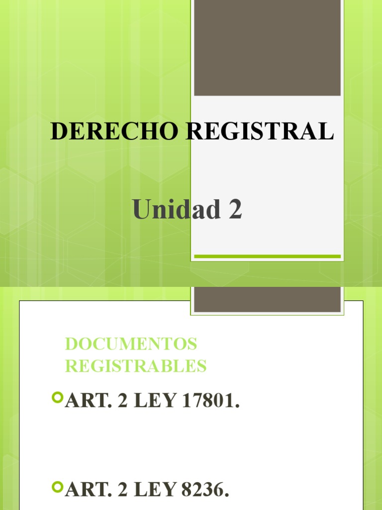 Documentos Registrables | PDF | Conceptos legales | Derecho Civil (Common Law)