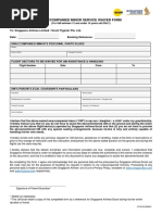 Unaccompanied Minor Form | PDF