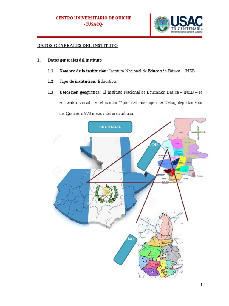 Instituto INEB en Cantón Tijóm, Nebaj | PDF | Enseñando | Presupuesto